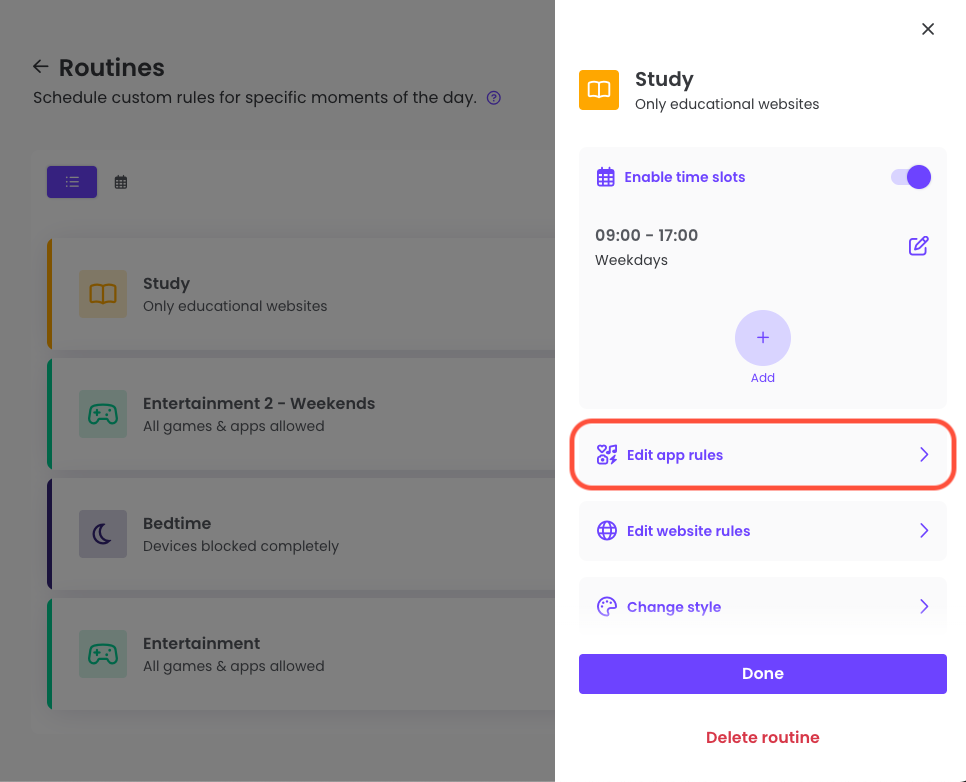 What are routines and how do I use them? – Qustodio Help